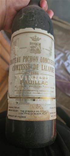 Vins Pauillac Château Pichon Longueville Comtesse de Lalande - 1986 ...