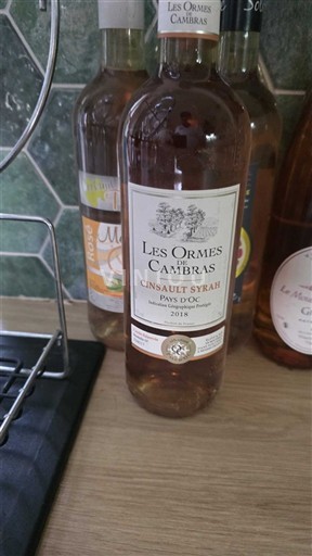 Vins Pays d'oc Les Ormes de Cambras - Cinsault Syrah - 2024 - Avis ...