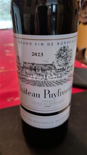 Vins Francs-côtes-de-bordeaux Château Puyfromage - 2023 - Avis, conseil ...
