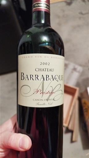 Vins Canon-Fronsac Château Barrabaque - Prestige - 2002 - Avis, conseil ...