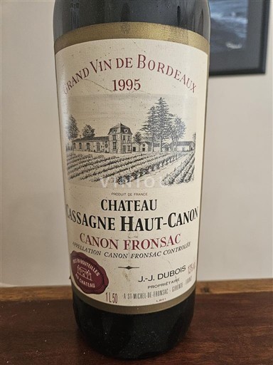 Vins Canon-Fronsac Château Cassagne Haut-Canon - 1995 - Avis, conseil ...