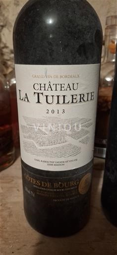 Vins Côtes-de-bourg Château La Tuilerie - 2013 - Avis, conseil ...