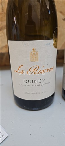 Vins Quincy Antoine de la Farge - La Réserve - 2024 - Avis, conseil ...