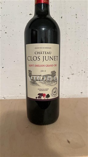 Vins Saint-Émilion Grand Cru Château Clos Junet - 2012 - Avis, conseil ...